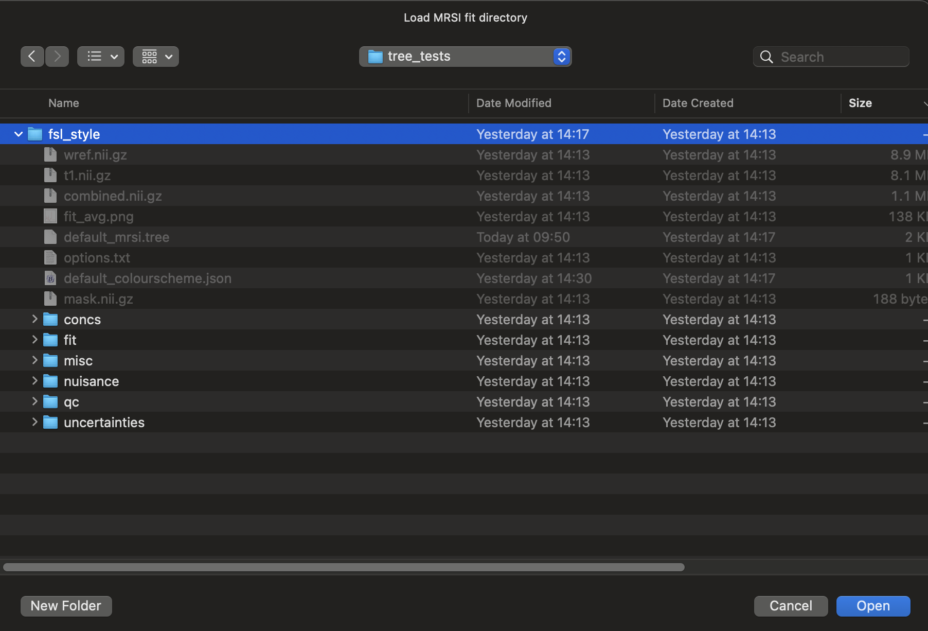 Loading MRSI Results — fsleyes-plugin-mrs 0.1.5.2 documentation